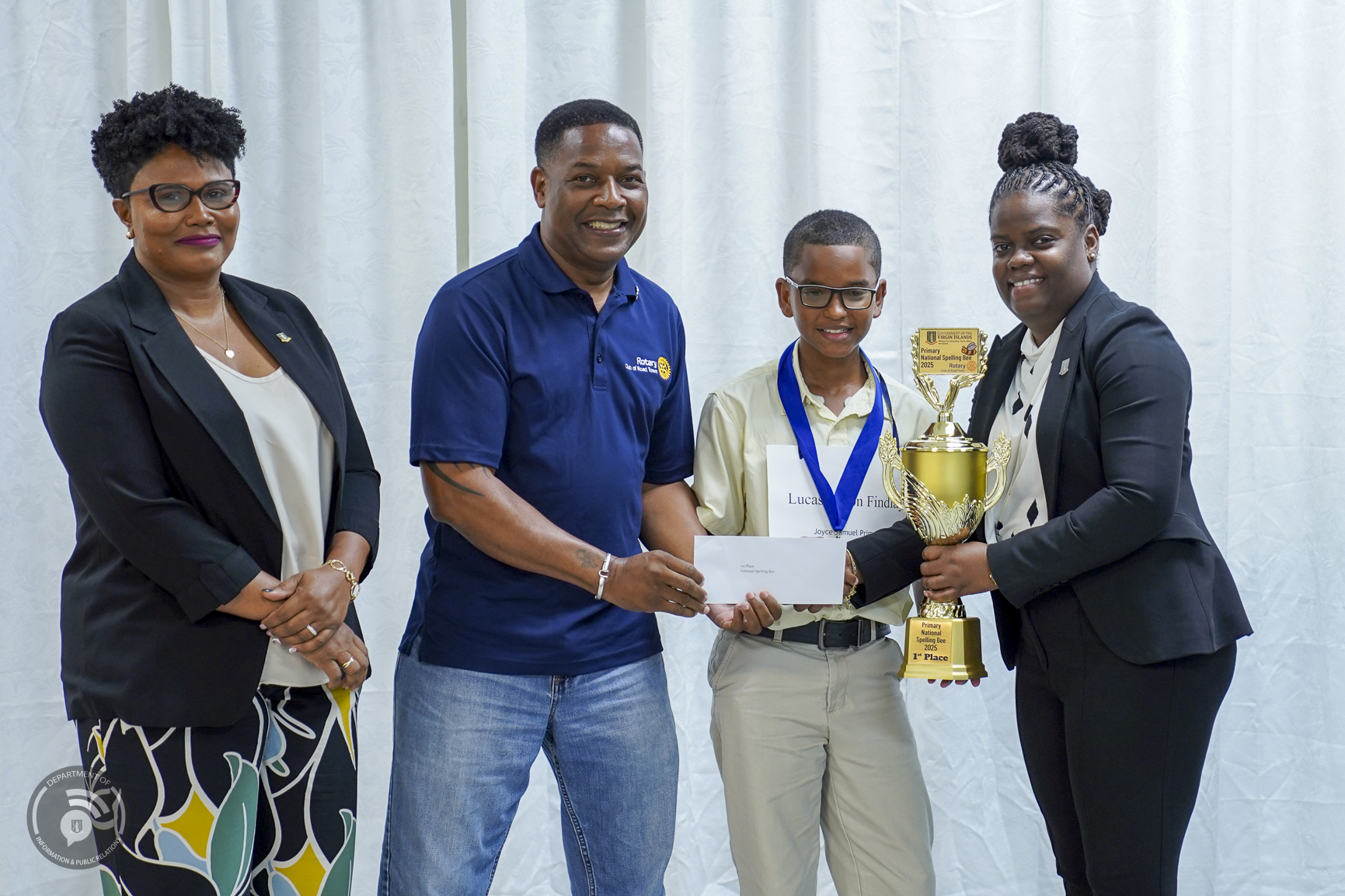 Lucas Findlay is the 2025 Inter-Primary School Spelling Bee Champion | GOV.VG